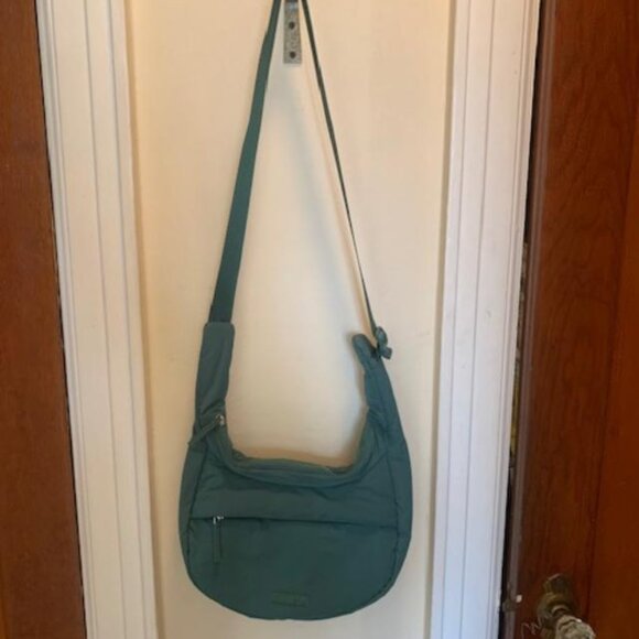 Athleta | Bags | Athleta All About Small Crossbody Hobo Bag In Trillium ...